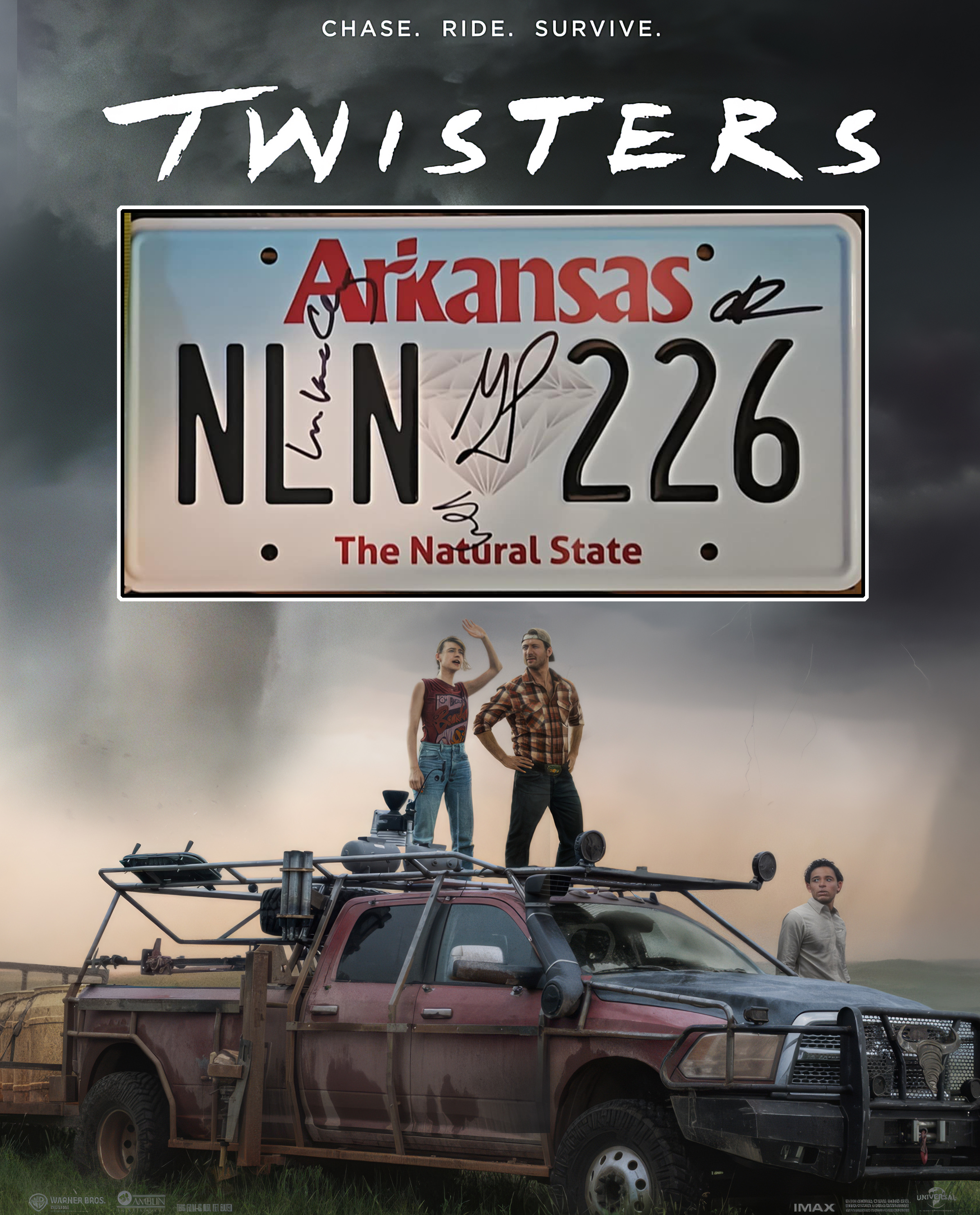 TWISTERS 16×20 mat designs for signed license plate – NORTHCOLLECTORS