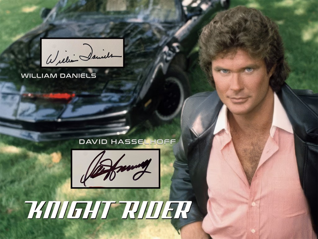 KNIGHT RIDER custom 12×16 mats for DAVID HASSELHOFF and WILLIAM DANIELS ...