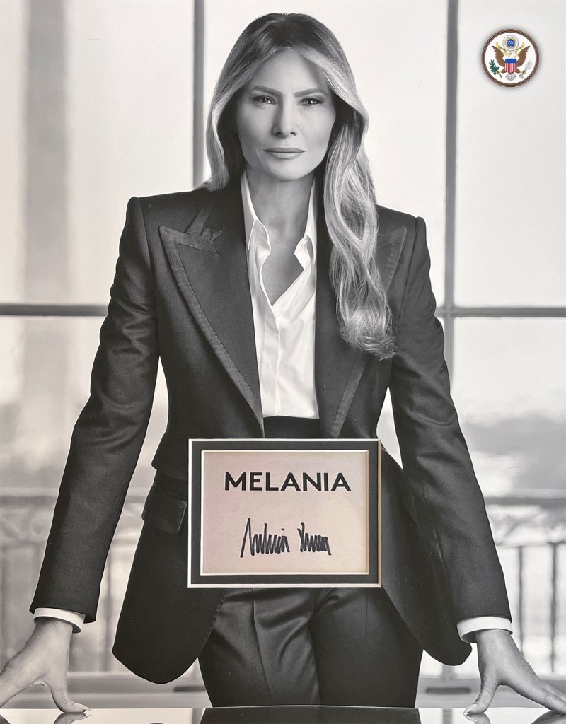MELANIA TRUMP custom 12×16 mat for book plate autograph ...
